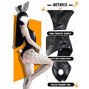 paloli Women Mai Sakurajima Cosplay Costume, One Piece Sexy Bunny Girl Bodysuit Set
