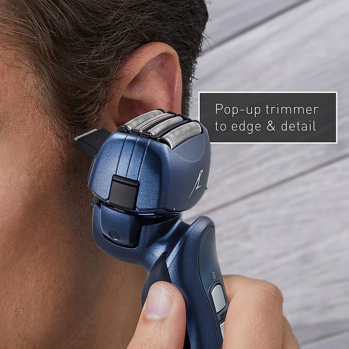 Panasonic Arc4 Electric Razor for Men 4Blade Electric Shaver with Popup Trimmer Rechargeable Wet Dry Foil Shaver, Blue, 1 Count