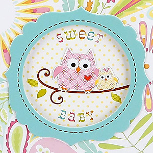 C.R. Gibson 'Sweet Baby' Pink Owl First Five Years Girl Memory Baby Book, 64pgs, 10'' W x 11.75'' H