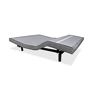 iDealBed iEscape Adjustable Bed Base, Wall Hugger, Wireless Massage, Zero-Gravity, Anti-Snore, Night Light, Memory, Next Gen USB Ports, Queen, Grey