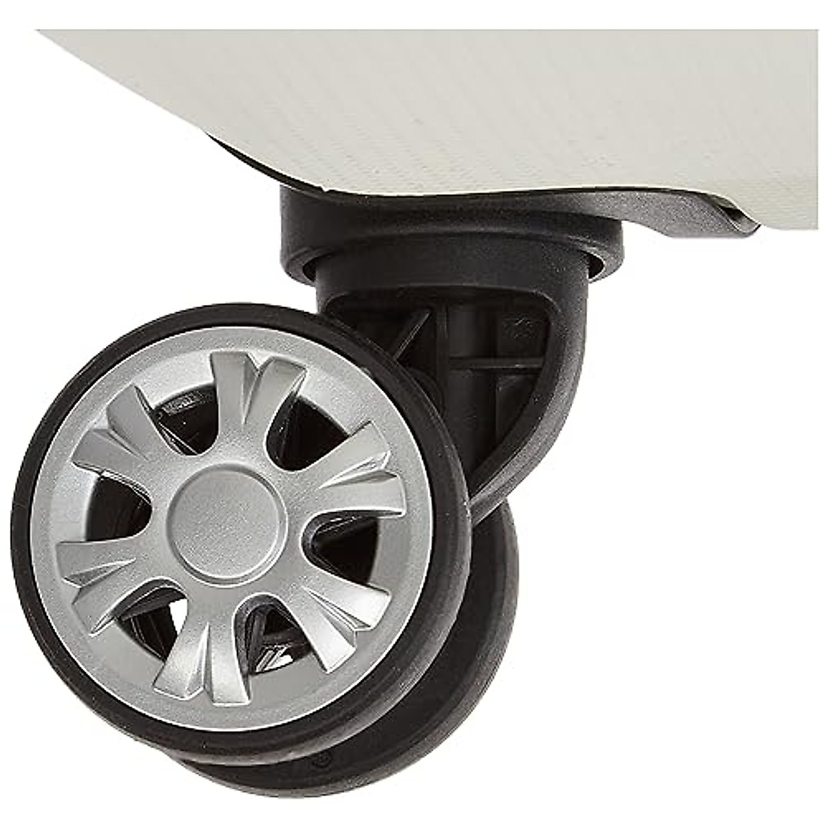 Rockland Melbourne Hardside Expandable Spinner Wheel Luggage, White, 2-Piece Set (20/28)