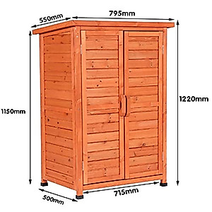 Garden Storage Cabinet, Door Balcony Storage Cabinet Outdoor Shoe Cabinet Storage Cabinet Garden Tool Box Sunscreen Cabinet (Color : Grey, Size : 79.5 * 55 * 115cm)