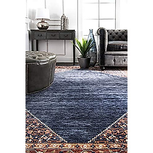 nuLOOM Temptation Floral Persian Area Rug, 3' x 5', Navy