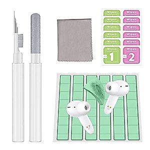 Cleaner Kit for Airpod, Earbud Cleaning Putty Remove Ear Wax, Bluetooth Earbuds Cleaning Kit with Soft Brush for Airpod Pro iPad Laptop Wireless Earphones Charging Case Camera Mobile Phone DEVENTORZ