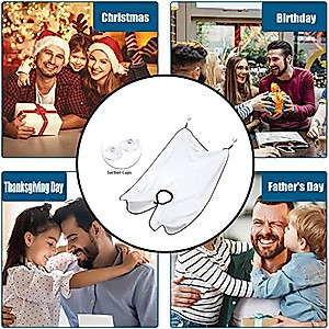Beard Bib, Non-Stick Beard Apron for Shaving Trimming, Beard Catcher with Strong Suction Cups, Beard Hair Catcher - Unique Gifts for Men. (White)