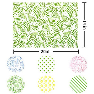 Whaline 120pcs Easter Tissue Paper, Spring Patterned Gift Wrapping Paper Sheets Art Paper Crafts for DIY, Gift Bags, , Birthday and Wedding Gift Packing