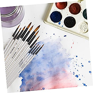 Ciieeo 1 Set/12pcs Summer Sets Detailing Brush Kit Paint Sets Acrylic Brush Coloring Art Paint Brushes Paint Brush Set Paint Brushes Oil Paintbrush Student Acrylic Painting White
