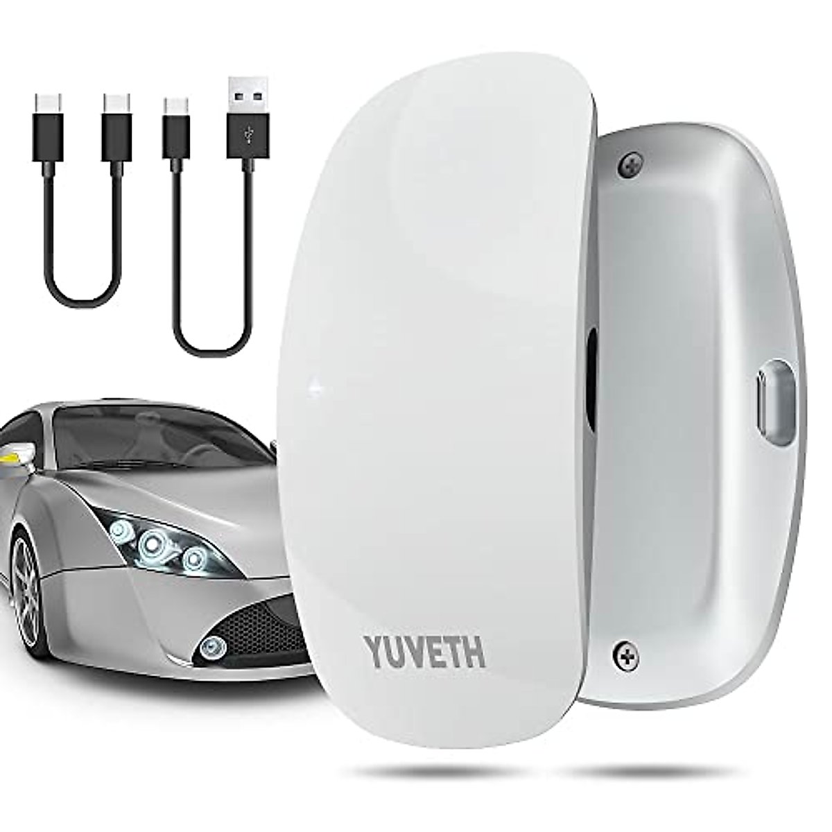 YUVETH Wireless Android Auto Adapter 2023 Newest Version, Wireless A2A Dongle for OEM Wired AA Car Model 2017-2023, Plug & Play 5Ghz WiFi Auto Connect Support Online Update for Android 11-13, White