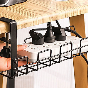 MSUIINT Under Desk Storage Shelf, Under Table Baskets Under Cabinet Organizer Holders, Under Desk Drawer Space Saving, Wire Rack For Hanging Storage Trays With Liner For Kitchen Desk Pantry Cabinet