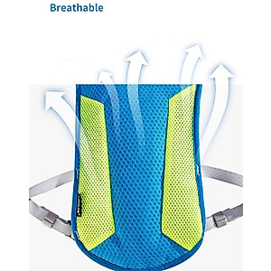 AONIJIE Lightweight Unisex 5.5L Running Race Hydration Vest Hydration Pack Backpack Riding Bag (Blue+2pcs 250ml Bottle)