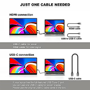 sibolan Portable Monitor,17.3'' 1080P FHD 100% DCI-P3 Laptop Monitor, HDR 178° Screen Eye Care Eye Care External FreeSync Monitor for PS5 PS4 Xbox Series NS, Laptop PC Phone