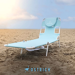 Ostrich 72 by 22 Inch Versatile Chaise Lounge Portable Reclining Lounger, Outdoor Patio, Beach, Lawn, Camping, or Pool Tanning Chair, Aqua