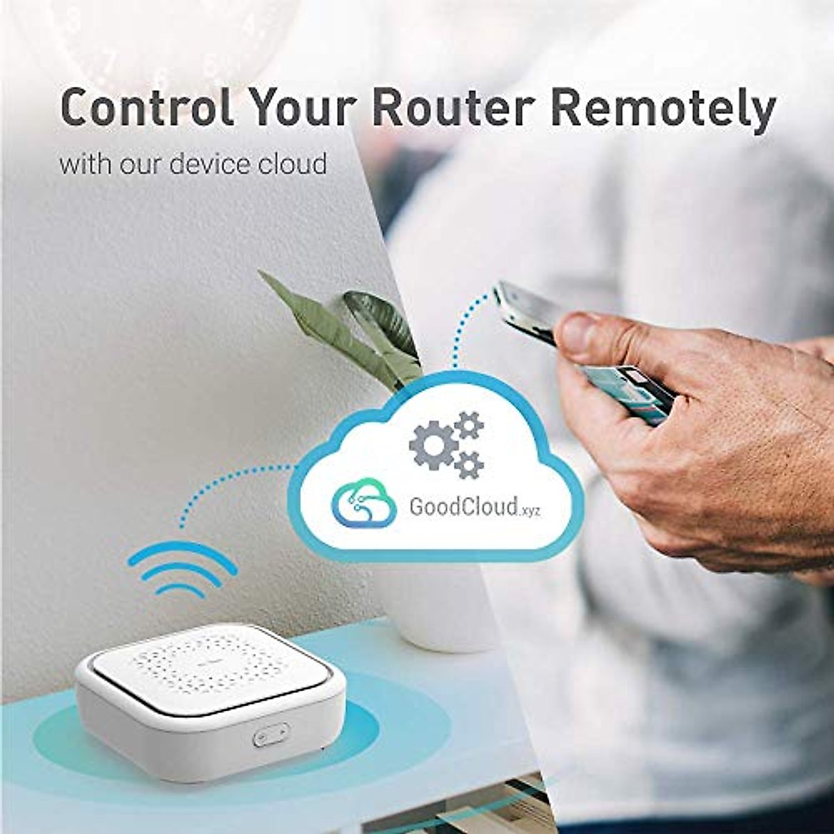 GL.iNet GL-B1300 (Convexa-B) Home AC Gigabit VPN Router, 400Mbps(2.4GHz)+867Mbps(5GHz) High Speed, DDR3L 256MB RAM/32MB Flash ROM, OpenWrt Pre-Installed, Wi-Fi Networking, Power Adapter Included