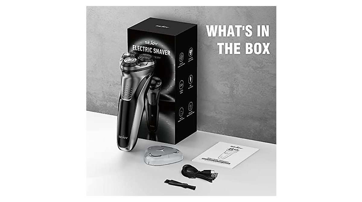 Electric Men’s Razor with 3D Floating Head and Fast Charging