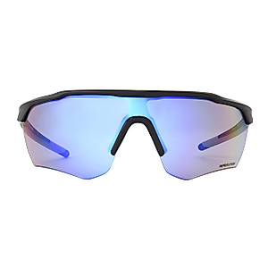 Rawlings Batter Up Youth Baseball Sunglasses, Matte Black/Sky Blue Mirror, 65mm