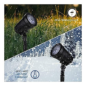 Lovedfgh Christmas Snowflake Lights Christmas Snowflake Projector Lights Outdoor, Waterproof LED Snowfall Spotlight Projector for Halloween Xmas Party Holiday Home Garden Landscape Decor 11.7