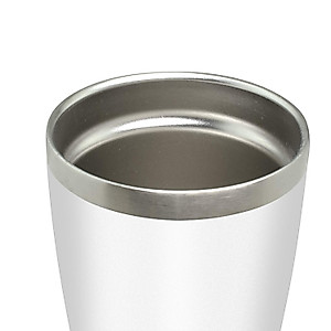 iPick Image Made for Ford Built-Ford-Tough Laser Etched Logo White Stainless Steel Travel Tumbler Mug