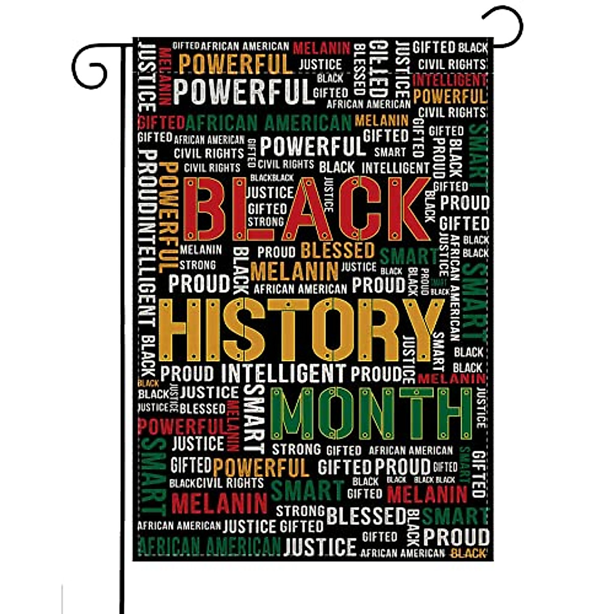 Black History Month Garden Flag Double Sided Black History Month Decoration African American Decoration and Supplies Outdoor Home Decorative Celebration Party Holiday Yard 12.5" X 18"