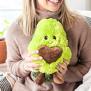 Cole Avocado Microwavable Heating Pad - Pillow Plush Food Toy- Warm Cute Cozy Soft Heatable Stuffed Animal Hot and Cold Therapy for Cramps, Back, Neck Pain Relief Stress Comfort Gift