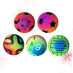 FELTECHELECTR 5 Pcs 22 Beach Toy Water Pool for Kids Bulk Toys for Kids Swimming Pool for Kids Sports Kickball Flap Football Water Inflatable Ball Rainbow Ball Beach Ball Child Gradient Toy Ball