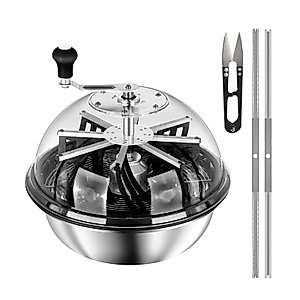iPower 16 inch Bud Leaf Bowl Trimmer Twisted Spin Cut with Upgraded Gears Sharp Stainless Steel Blades, for Hydroponic Plant, 16", Silver