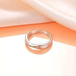 DAOCHONG Sterling Silver I Am Enough Ring Size 7