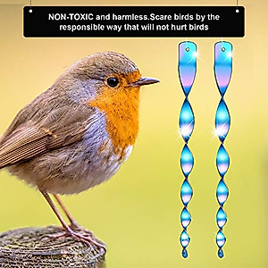 Devices Reflective Scare Spiral Rods Hanging Decorative Device to Keep Birds Away from Garden House (18 Pieces)