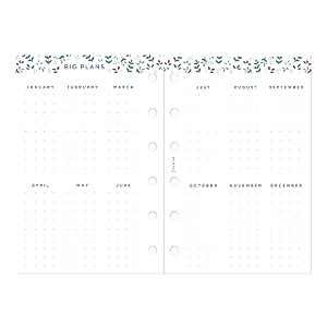 Filofax Calendar Diary Refill, Pocket Size, Week-to-View, Garden Minimal Diary Pack, Multilingual: Five Languages, 2024 (C68292-24)