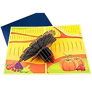 Thanksgiving Cards,3D Pop Up Thanksgiving Greeting Cards best Happy thanksgiving cards for kids with Envelope 1 Pack