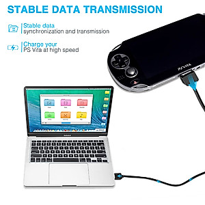 3.9ft PS Vita Charger Cable, 2 in 1 USB Data & Power Charger Cord Replacement for PlayStation Vita 1000 (Only Compatible with PSV 1000)