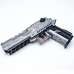 Uvini Building Blocks Kit, Building Blocks Toy Sets, 1:1 Simulation Shooting Toy, Mechanical Weapon Model Toy Desert Eagle Pistol 360Pcs