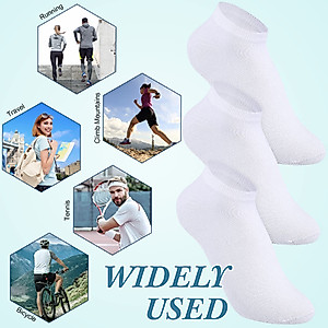 200 Pairs Thin Low Cut Ankle Socks Polyester Comfortable Lightweight Sock for Men Teens Team Charity Event Supplies Bulk Pack (White)