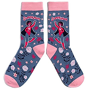Lavley Funny Mom Socks - Gifts For Moms, New and Expecting Mothers, Grandma, Mother's Day and Christmas Stocking Stuffers (Supermom)