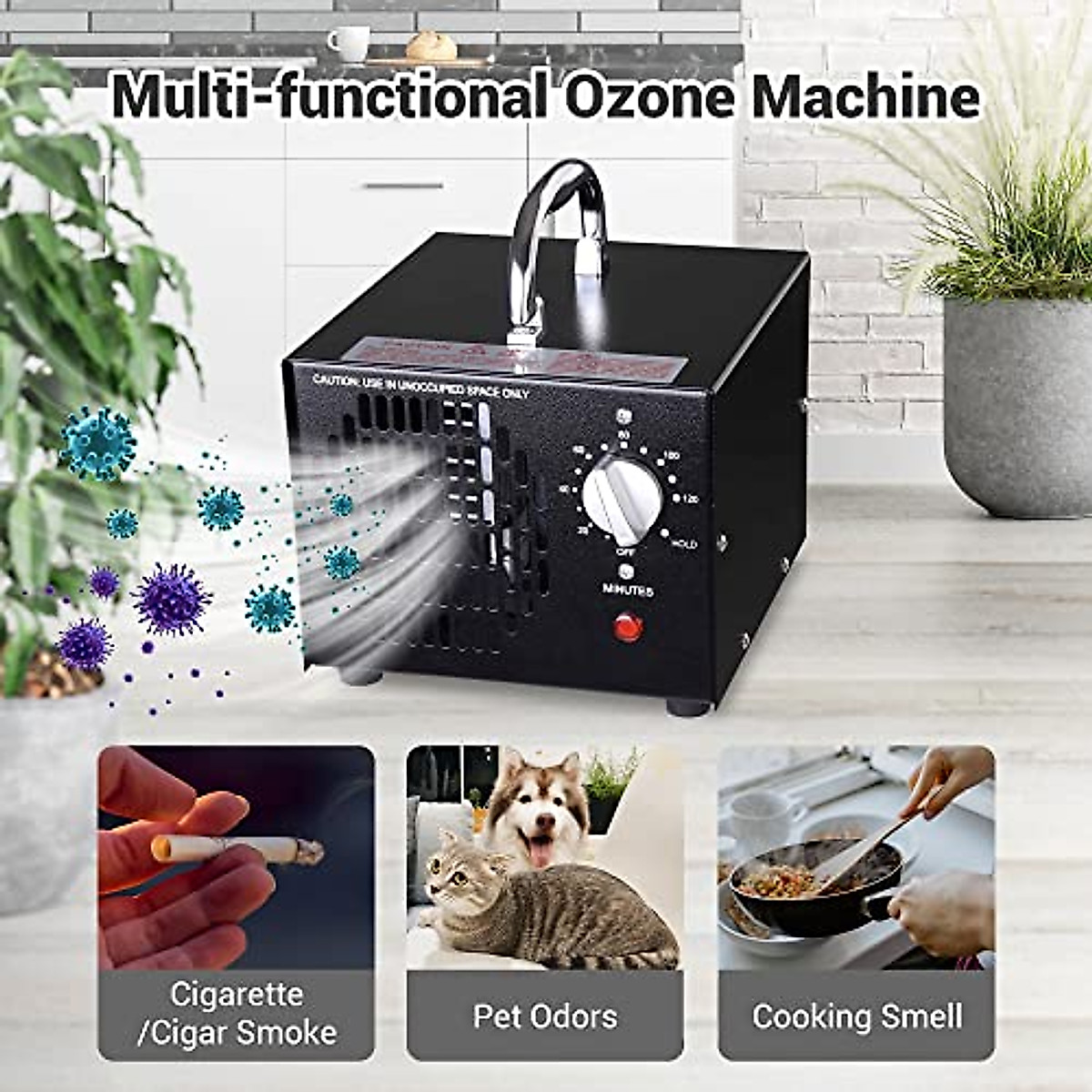 Yescom 3500mg Ozone Generator Commercial Industrial O3 Air Black Purifier w/Handle