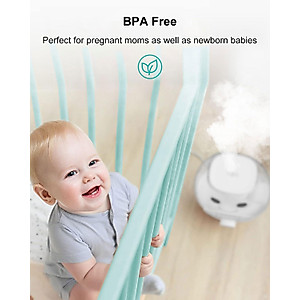 Feekaa Baby Humidifiers for Bedroom Nursery, Cool Mist Air Humidifier with Diffuser, Small Humidifier for Baby Nursery Plants & Home, BPA Free, Quiet, 24H