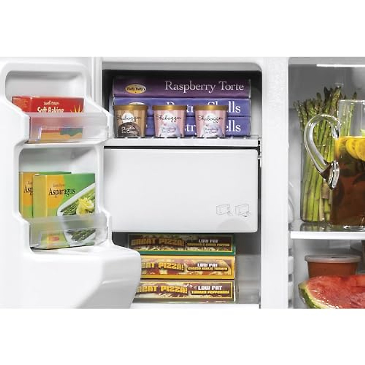 GE GSS25IYNFS 36" Side by Side Refrigerator with 25.14 cu. ft. Total Capacity Showcase LED Lighting and Hidden Hinge in Stainless Steel