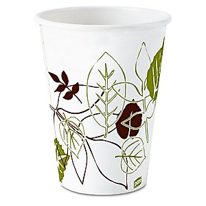 Dixie 2338PATH Hot Cups, Poly-Lined, 8oz, 1000/CT, Pathways/White