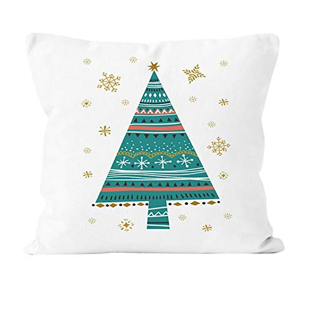 Scceatti Christmas Throw Pillow Covers 4 Pack 18x18 in Cotton Farmhouse Pillow Cover with Zipper Deer Reindeer Aesthetic Theme Fashion Pillow Cases Protector for Couch Bed Living Room Decor Gifts