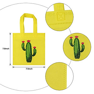 20 Pcs Fiesta Cinco de Mayo Goodie Treat Bags, Fiesta Treat Candy Goodie Gift Nonwoven Bags Reusable for Fiesta Themed Baby Shower Bachelorette Party Favor Mexican Theme Party Decorations, 8 by 8