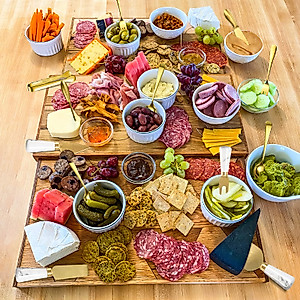 WARMAPE 20 PCs Gold Cheese Spreader Knives Set, Butter Knife Spreaders for Cheese Board Accessories, Mini Cheese Knife Slicer with Serving Tongs Spoons and Fruit Forks Charcuterie Utensils - Gold