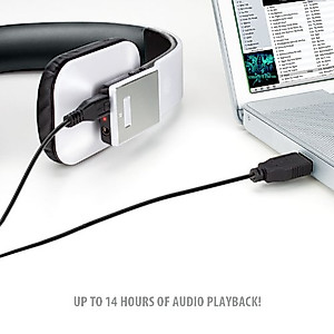 GOgroove BlueVIBE DLX Bluetooth Lightweight Wireless Over The Ear Headphones – 14 Hour Battery Life & 3.5mm Aux Input – Padded & Noise Isolating Plush Earpads for Comfort – Water Resistant Hard Case