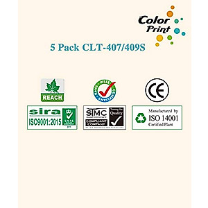 ColorPrint Compatible CLP315 Toner Cartridge Replacement for Samsung 409S CLT-409S CLT409S Work with CLP-315 CLP-310 CLP-310N CLP-315W CLX-3170 CLX 3175FN 3175FW 3175N Printer (5-Pack, 2BK,1C,1M,1Y)