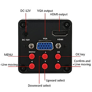 Handheld digital microscope accessories 1080P 60 Frames HD HDMI VGA Industrial Camera Motherboard Repair Electronic Video 50*50*58mm Microscope Camera Eyepiece Microscope accessories ( Color : Blue )