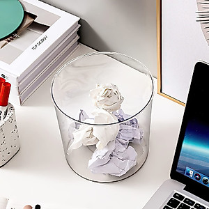 Kingrol 6 Pack Clear Flower Vases, 3 Quart Plastic Ice Buckets for Chilling Beer, Wine, Champagne, Multipurpose Buckets for Home Office, 6.5 x 6.5 x 6 Inch