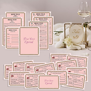 Fun Bridal Shower Feud Game Cards, Bridal Shower Trivia Quiz, Engagement Party Games, Wedding Shower Decorations, Bridal Shower Favors(hlsc01)