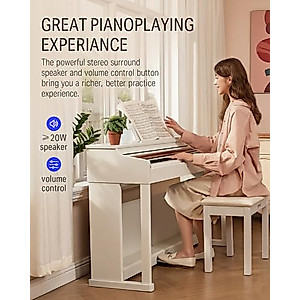 Donner DDP-100 Digital Piano White with Piano Bench