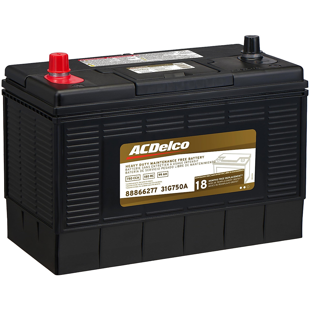 ACDelco Gold 31G750A 18 Month Warranty Heavy Duty BCI Group 31 Battery