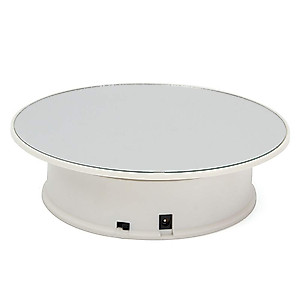 360 Degree Electric Rotating Turntable Display Stand Rotary Ear Rings Bracelets Watch Mirror Showing Holder