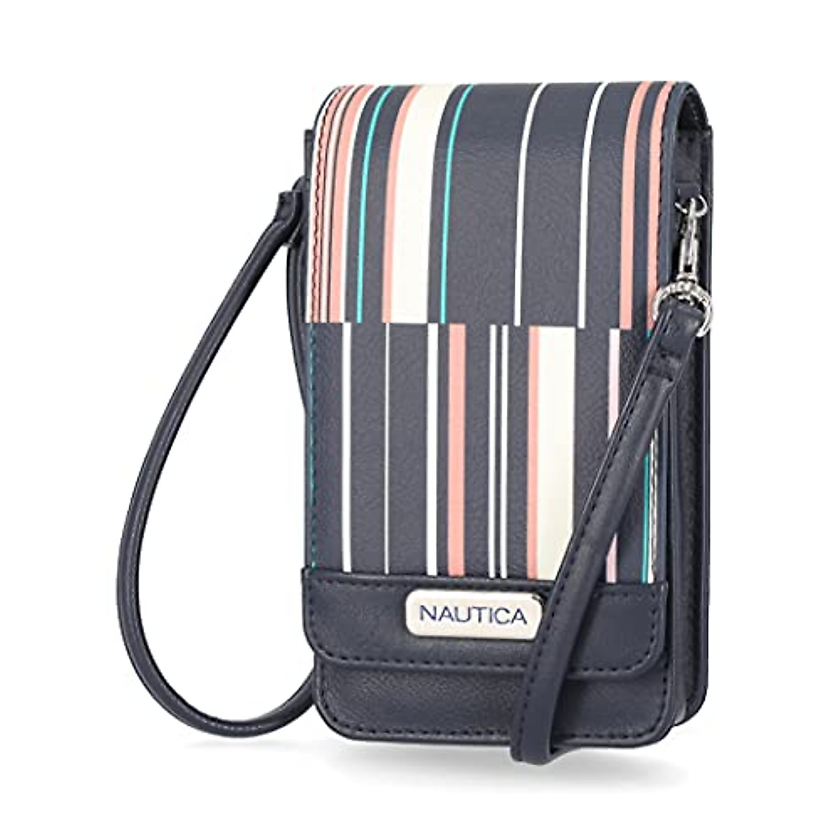 Nautica Women's Crossbody Cellphone Purse, Ribbon Stripe