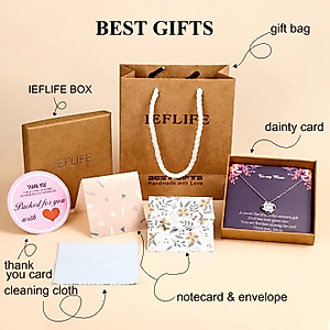 IEFLIFE Girlfriend Gifts Girlfriend Necklace, Love Knot Necklace Jewelry I Love You Gifts Valentines Day Gifts for Her Mothers Day Anniversary Christmas Gifts for Girlfriend